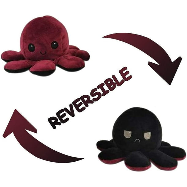 Reversible Octopus Plush Toy, Cute Mini Plush Toys, Show Your Mood With ...