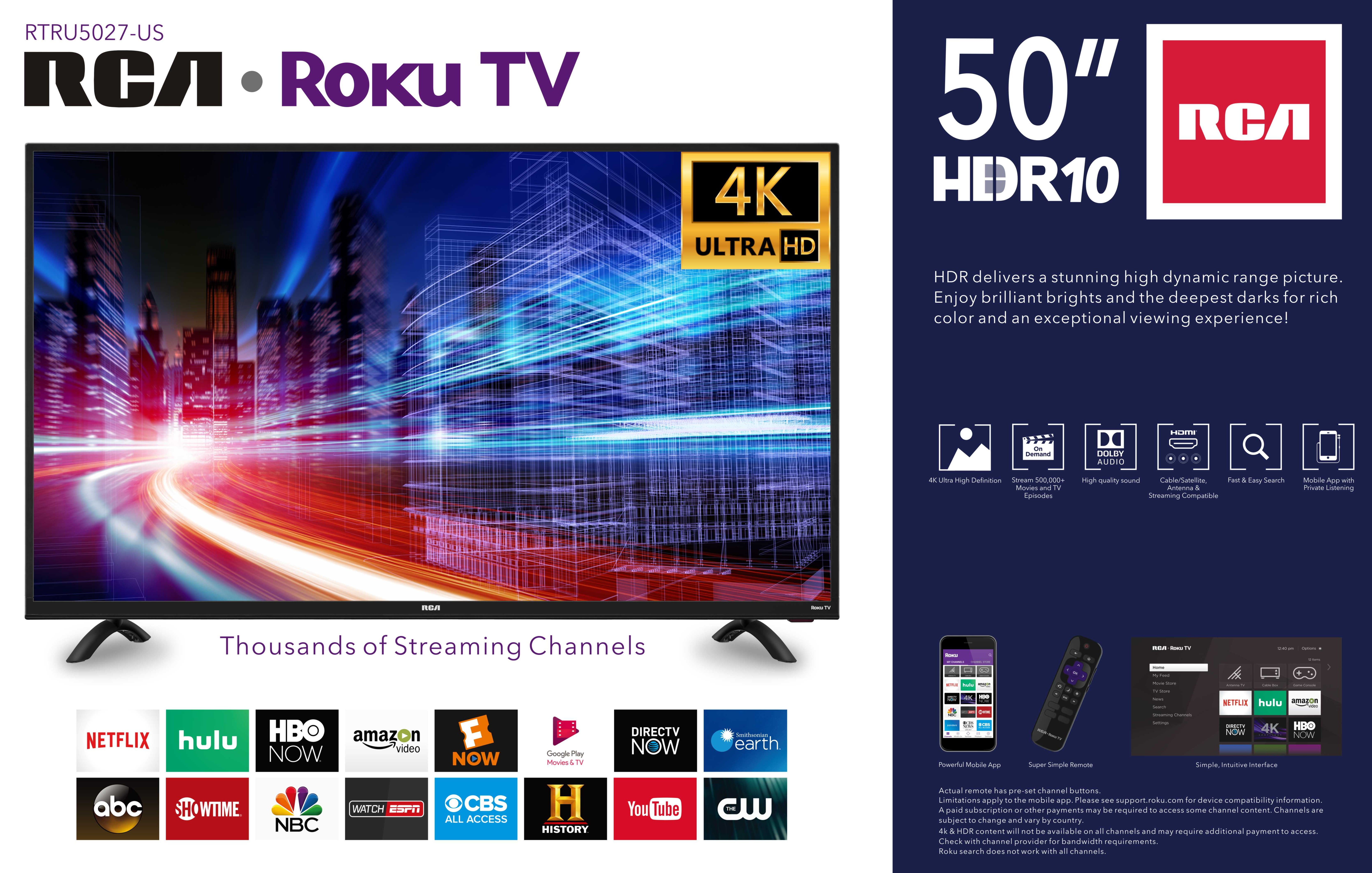 RCA 50" Class 4K Ultra HD (2160P) - tiendamia.com