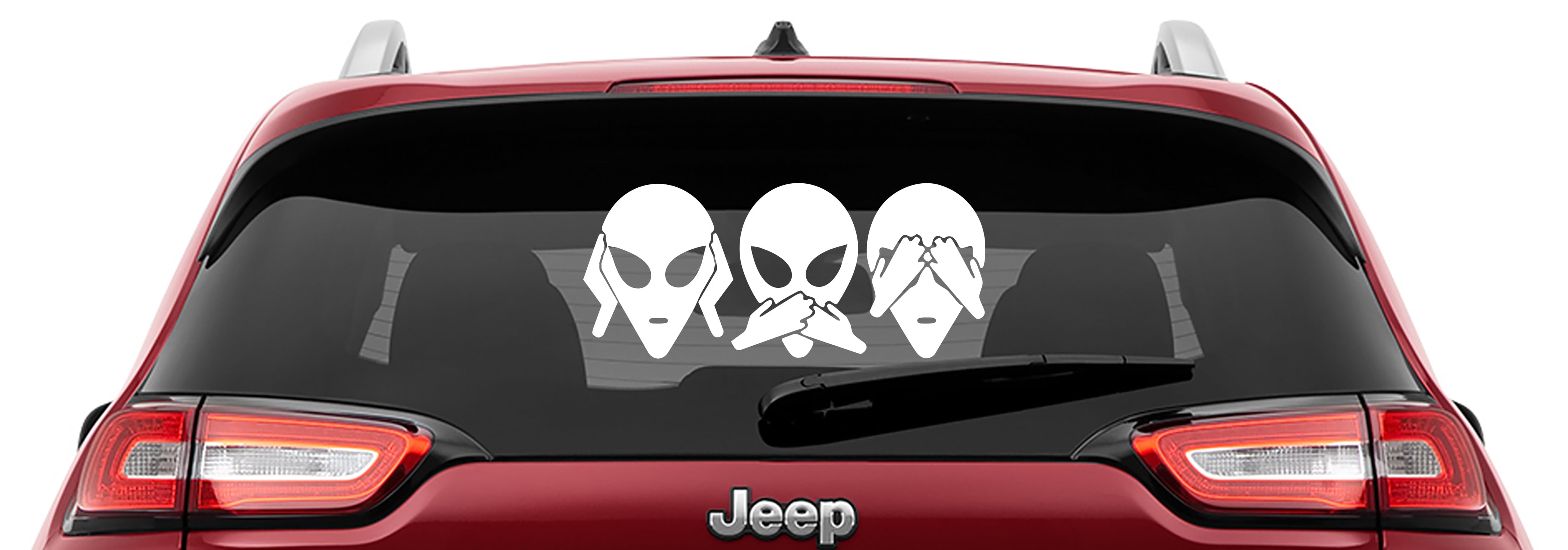 Collectible Decals Hear No Evil See No Evil Speak No Evil Alien Head ...