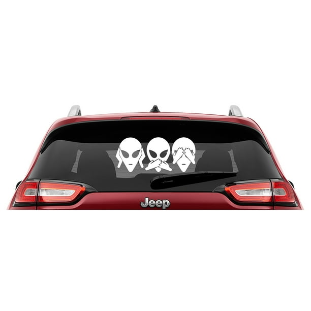Collectible Decals Hear No Evil See No Evil Speak No Evil Alien Head ...
