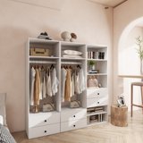 VivaVista Closet Modules: Wardrobe Closet Double Hanging Unit with 3 ...
