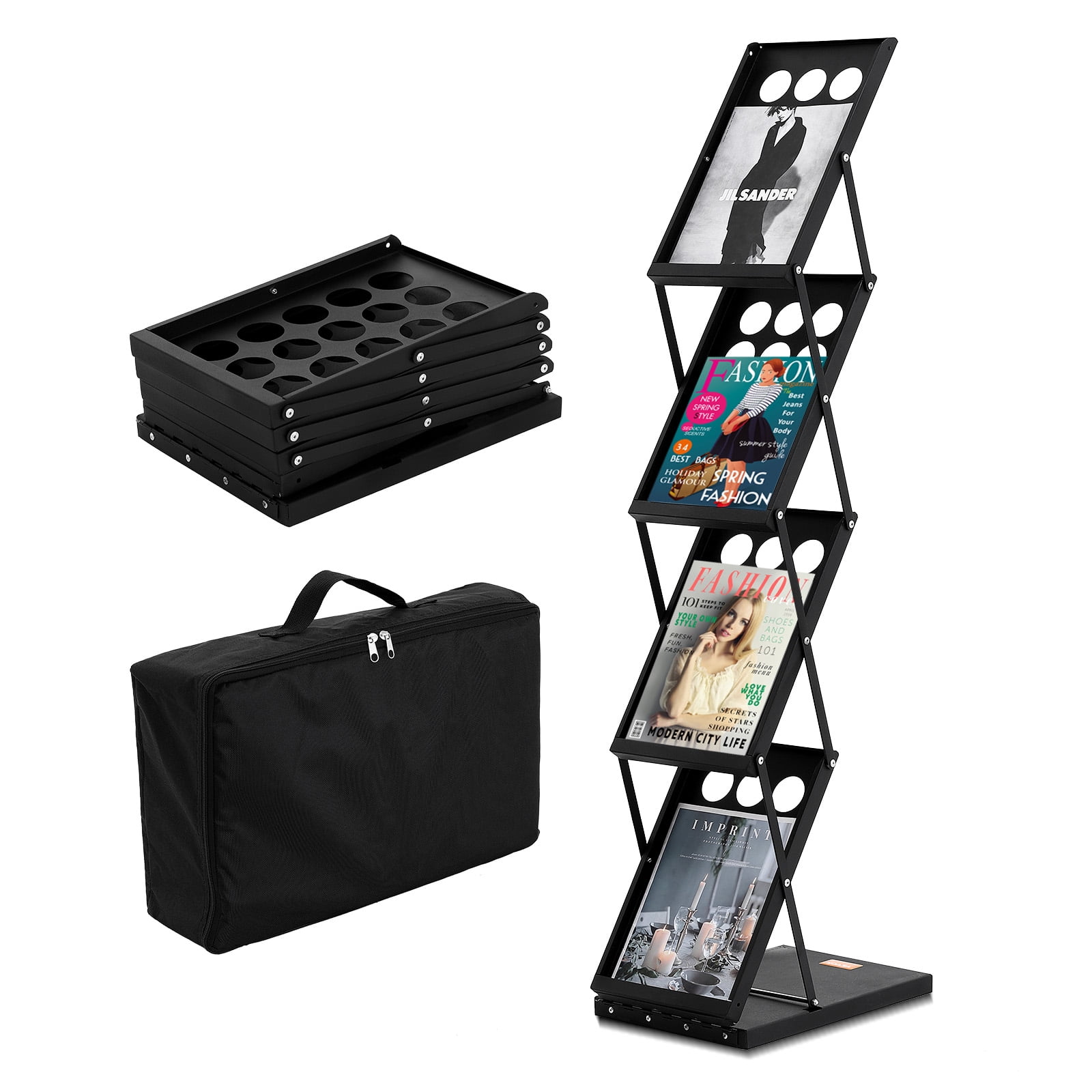 Click here for Vevor Foldable Magazine Display Rack  4-Tier Broch... prices