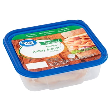Great Value Honey Ham Lunchmeat Plastic Tub 9oz, 10 Grams of Protein ...