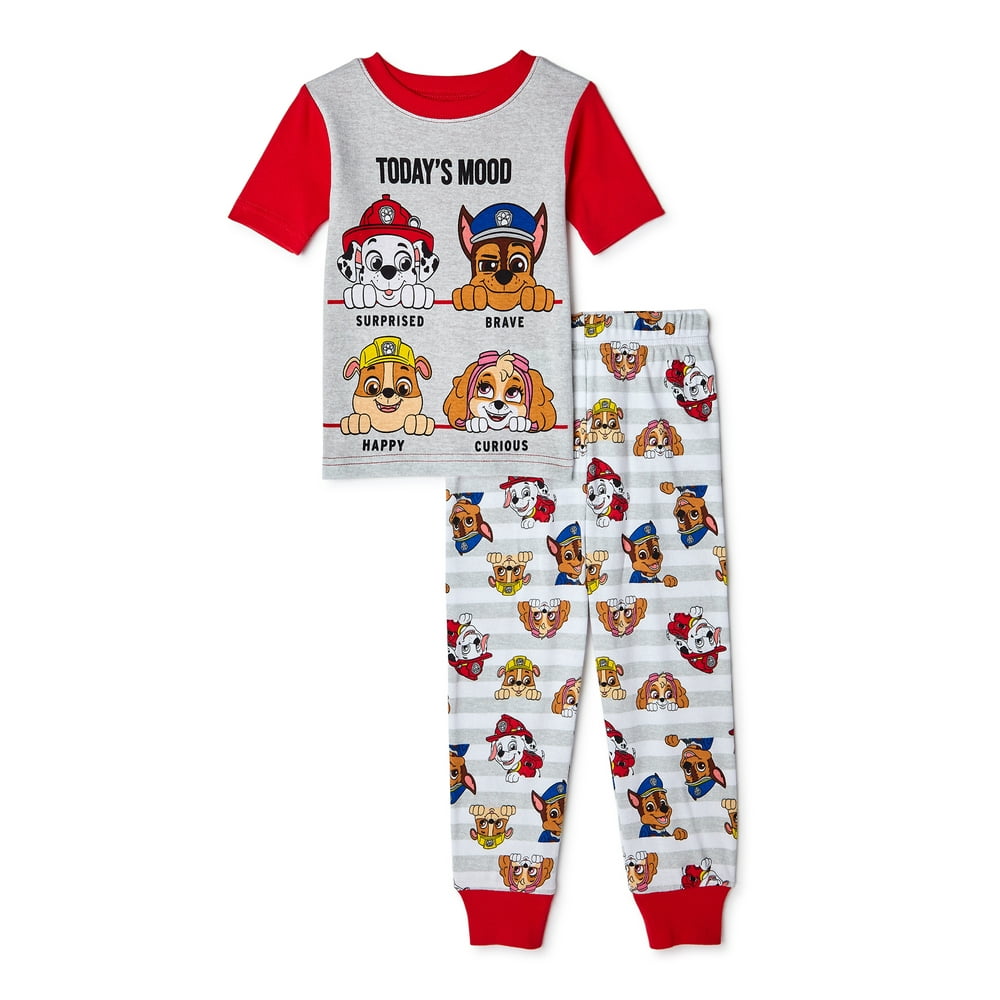 Paw Patrol Toddler Boys' Cotton Pajamas, 2 Piece Set - Walmart.com ...