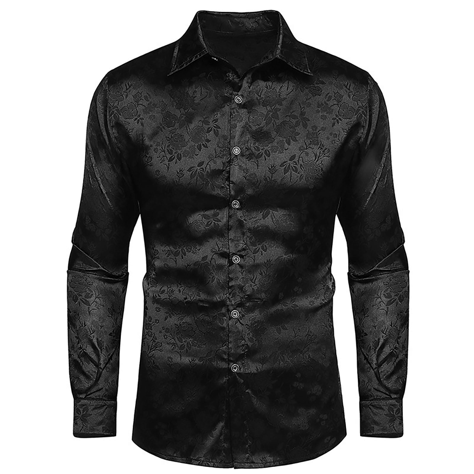 Click here for Evotelvi Mens Solid Color Silk Satin Printed Dress... prices