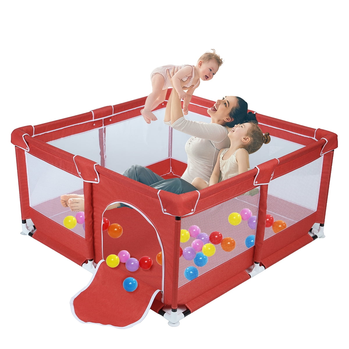 OUSGAR Playpen for Baby, Kids 4-Panel Portable Playpen, Indoors or ...