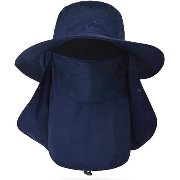 Genfien Sombrero para el Sol Hombre, Protector Gorro Pescador Anti- UV ...