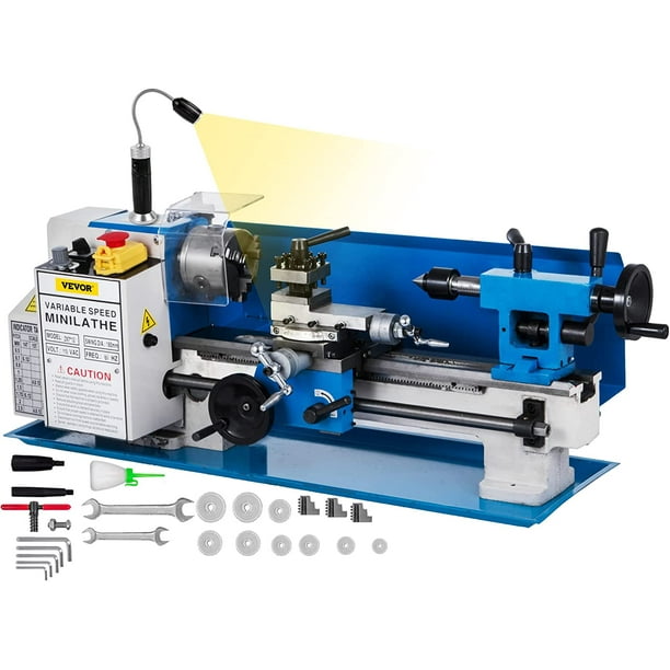 VEVOR 7x12 Torno de Banco de Precisiónpara Fresado de Metal Velocidad 50-2500 RPM VEVOR Metal ...