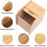 Rice Dispenser Wood Rice Storage Container Kitchen Food Container with ...