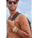 Citizen Men's Eco-Drive Crystal Accent Gold-Tone Watch and Bracelet Box ...