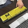 Large Print Computer Keyboard Wired USB High Contrast Keyboard with ...