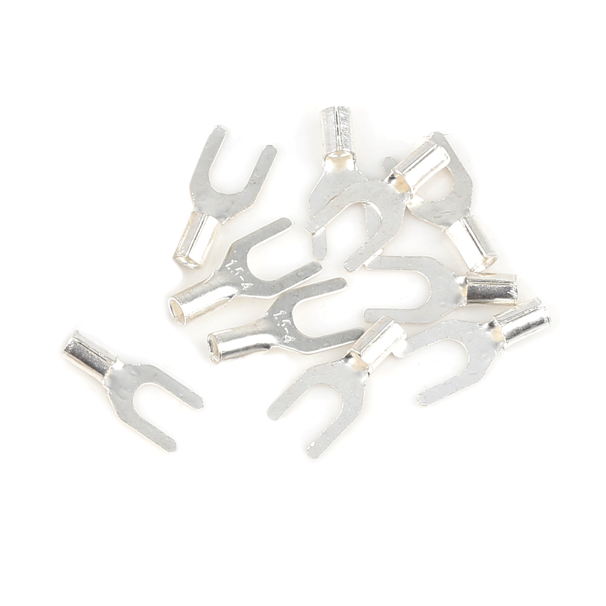 10pcs UT1.5-4 Fork Terminals Non-Insulated Crimp Electrical Wire ...