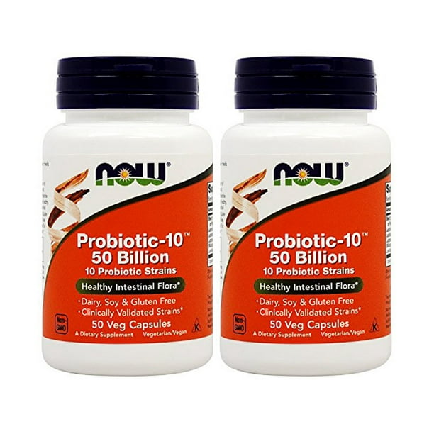 Now Foods - Probiotic-10 ™ 50 Billion 50 Veg Capsules (Pack of 2 ...