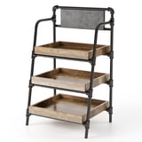 Pham 3-Shelf Metal Bookcase, Sand Black - Walmart.com