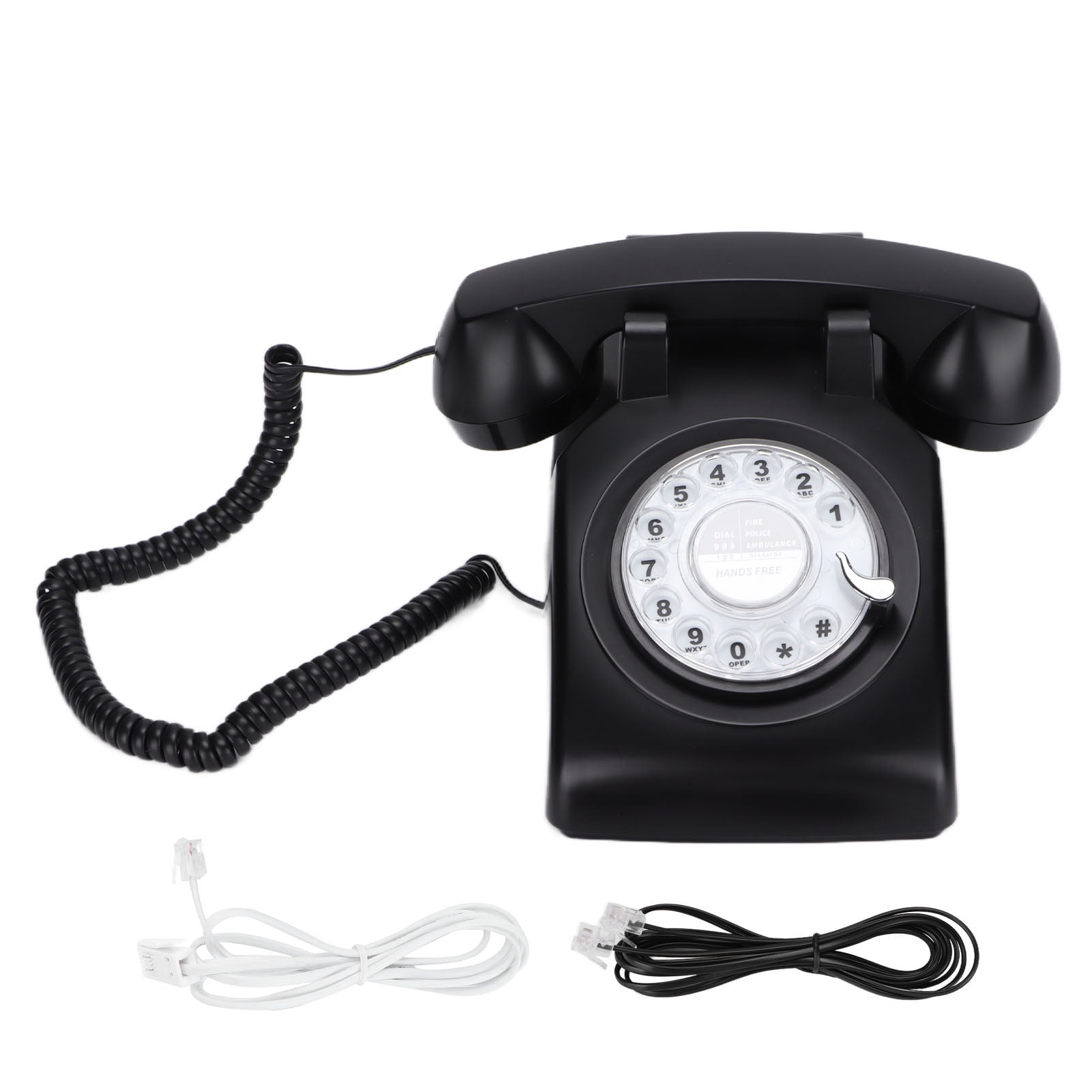 Teléfono fijo con cable y dial rotatorio clásico antiguo de los años 60 ...