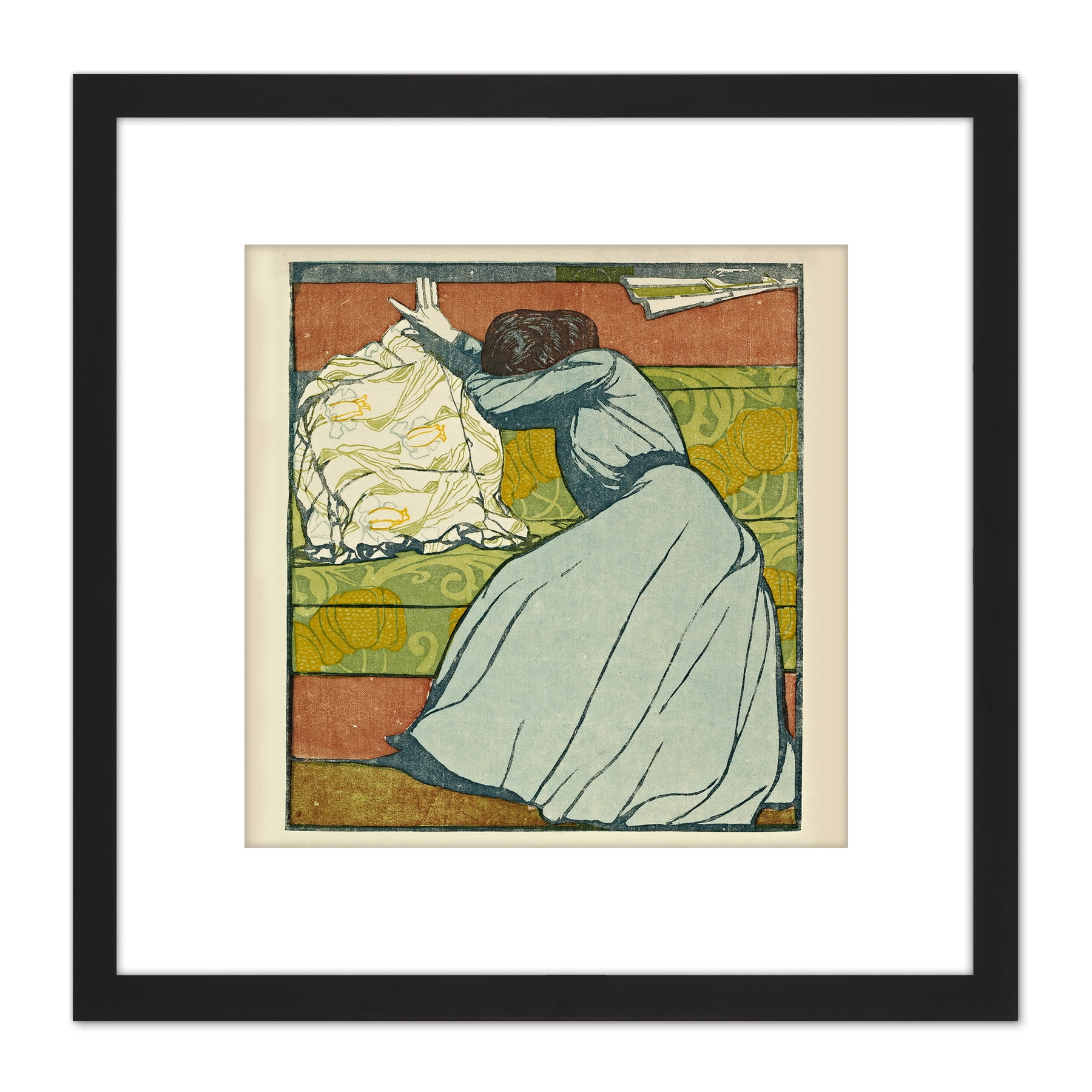 Max Kurzweil The Cushion Der Polster 8X8 Inch Square Wooden Framed Wall ...