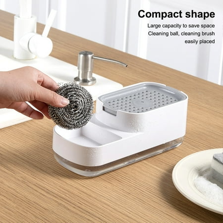 Sponge Box Kitchen Dishwashing Manual Reusable Gadget Press Dispenser ...