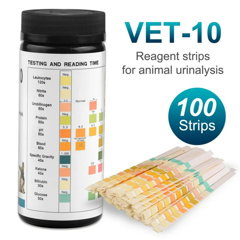 Dog Uti Test Strips Pet Urine Testing Strips 10 In 1 Urinalysis ...