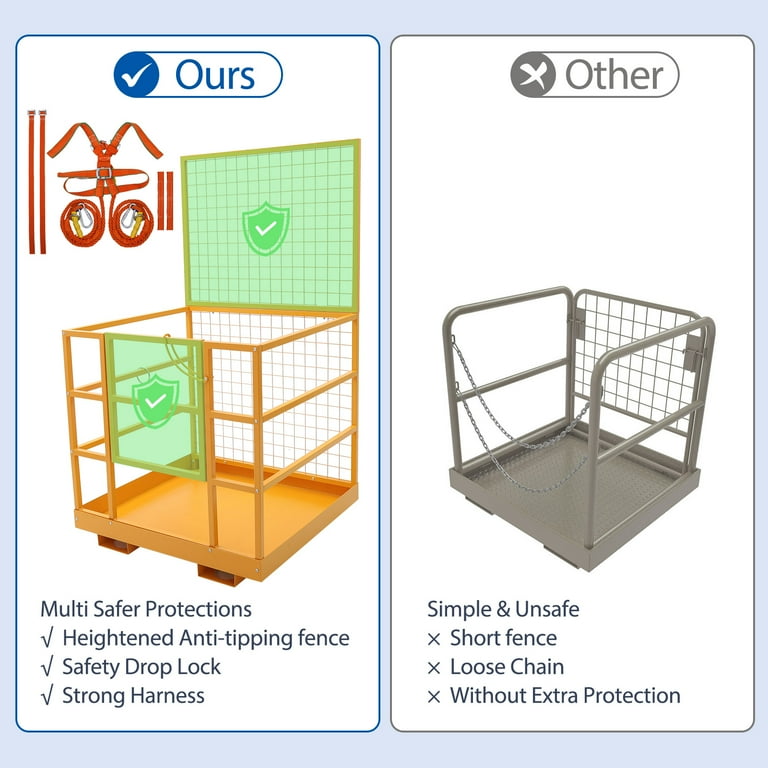 Fall Protection Forklift Safety Cage Forklift Platform Safety Cage