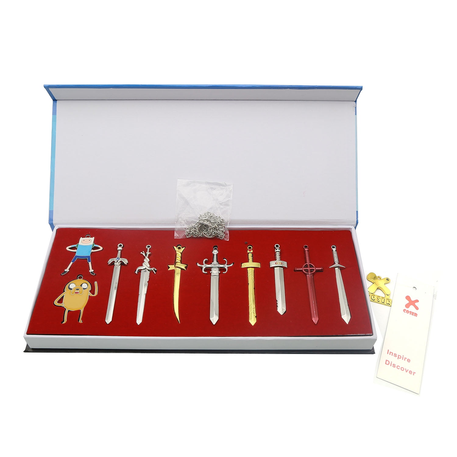 Adventure Time Keychain Set Cosplay Sword Model Metal Pendant 8pcs ...