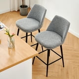 CHITA 27 inch Counter Height Swivel Bar Stools Low Back Set of 3, Metal ...