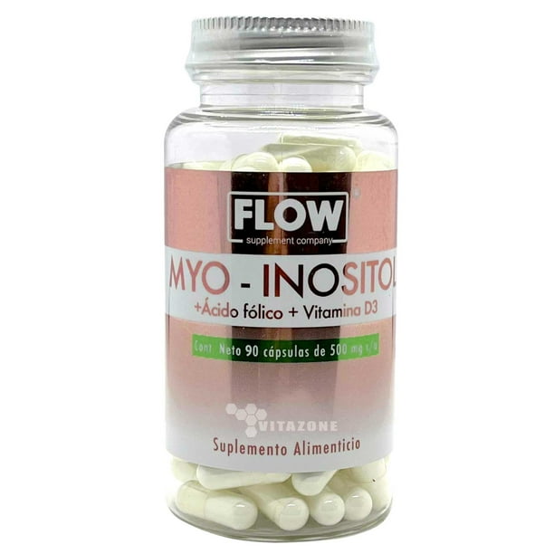 Myo Inositol 90 cápsulas 500 mg FLOW | Bodega Aurrera en línea