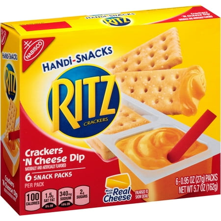 Nabisco Handi-Snacks Ritz Crackers 'n Cheese Dip, .95 oz, 6 count ...