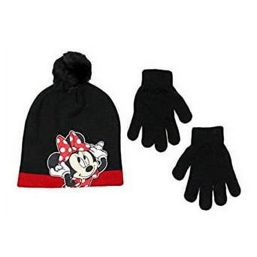 Disney Minnie Mouse Winter Set: Kids Hat, 2-Pack Gloves/Mittens for ...