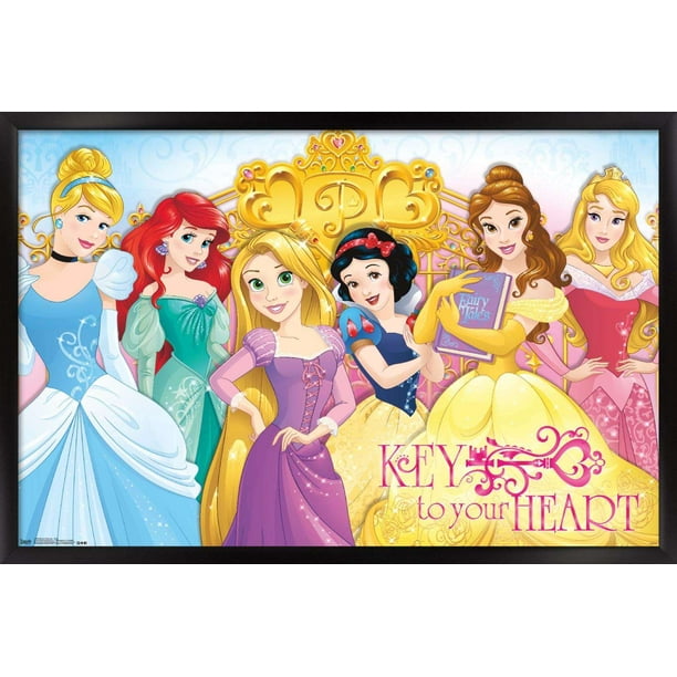 Disney Princess - Keys Wall Poster, 14.725" x 22.375", Framed - Walmart.com
