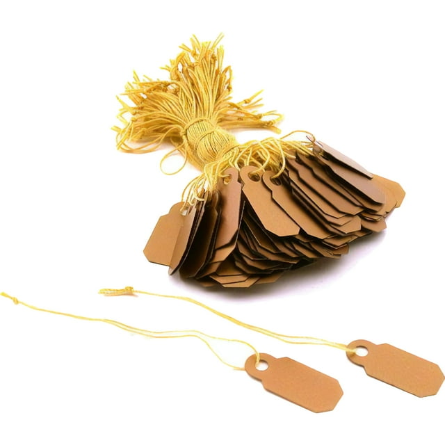 100 Gold String Price Tags Jewelry Ring Sale Display - Walmart.com