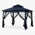 ABCCANOPY Waterproof 9'x9' Gazebo with Mosquito Netting, Double Roof ...
