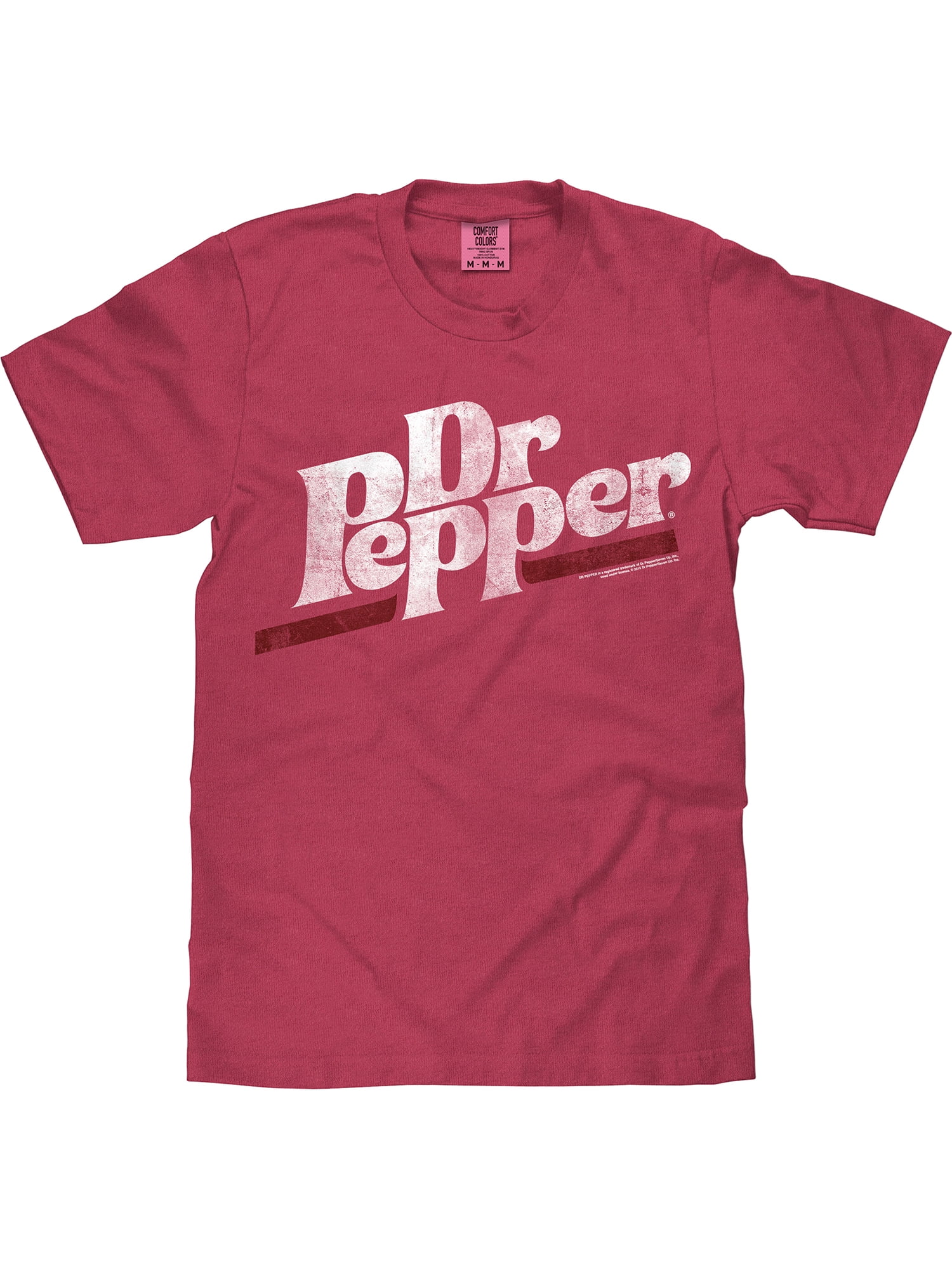 Tee Luv x Comfort Colors Men's Faded Dr Pepper Logo Shirt - Walmart.com