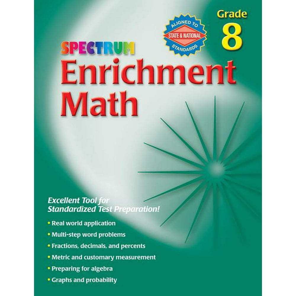 Spectrum: Enrichment Math, Grade 8 (Paperback) - Walmart.com - Walmart.com