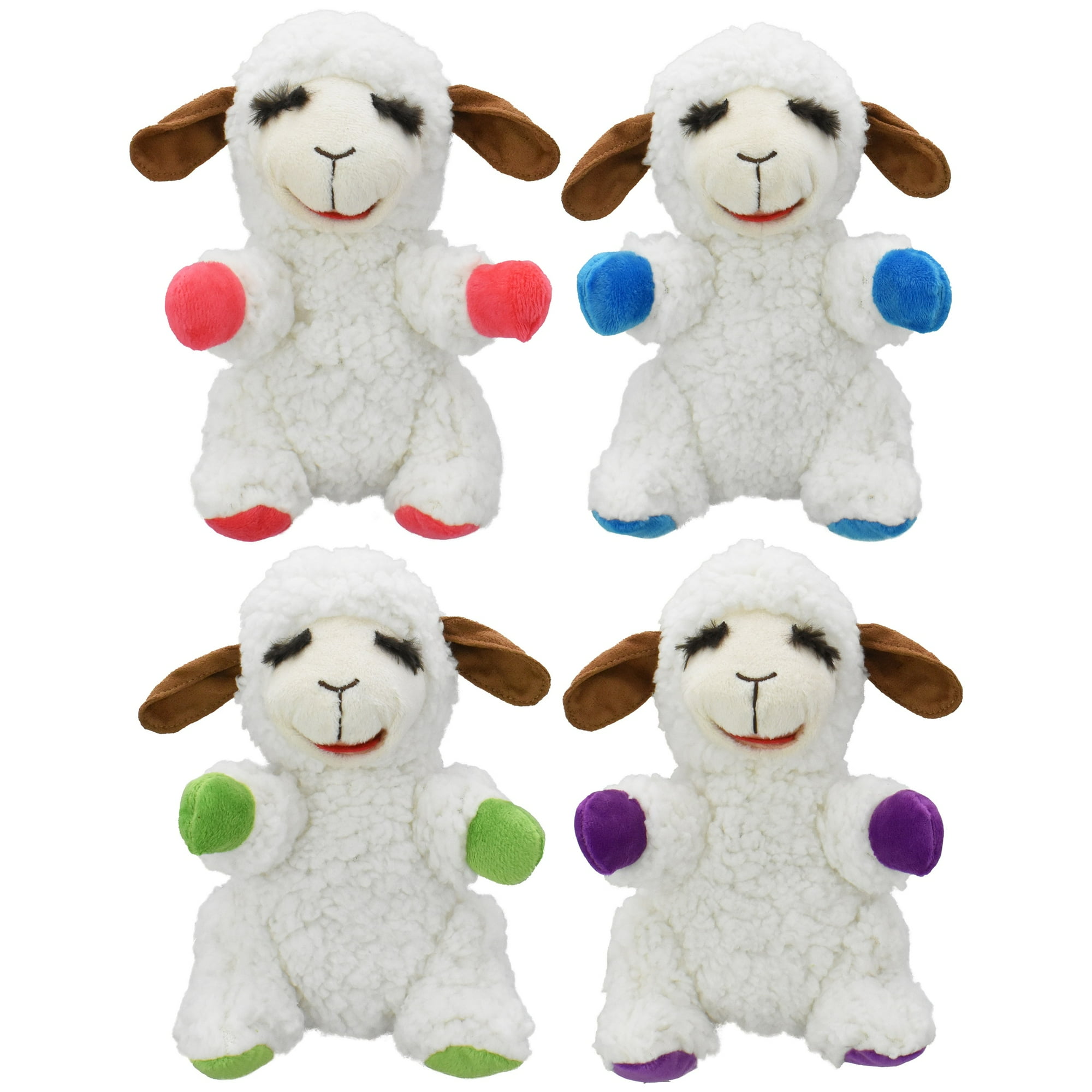 Click here for Multipet Plush Sitting Lamb Chop Dog Toy  Color Pa... prices