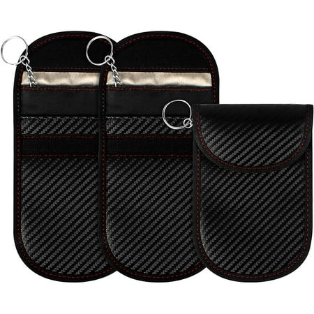 3 PCS Faraday Bag for Key Fob, Car Key Signal Blocker Carbon Fiber ...