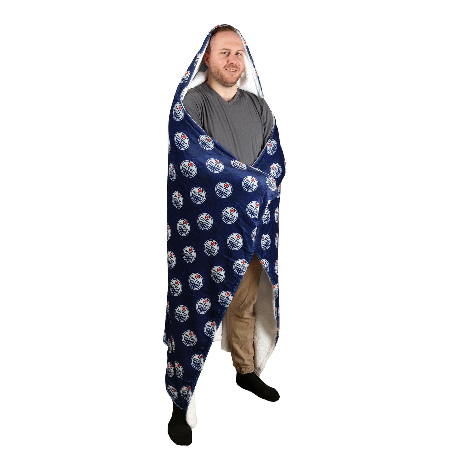 Click here for Nhl Edmonton Oilers Hooded Throw Blanket  50 X 70... prices