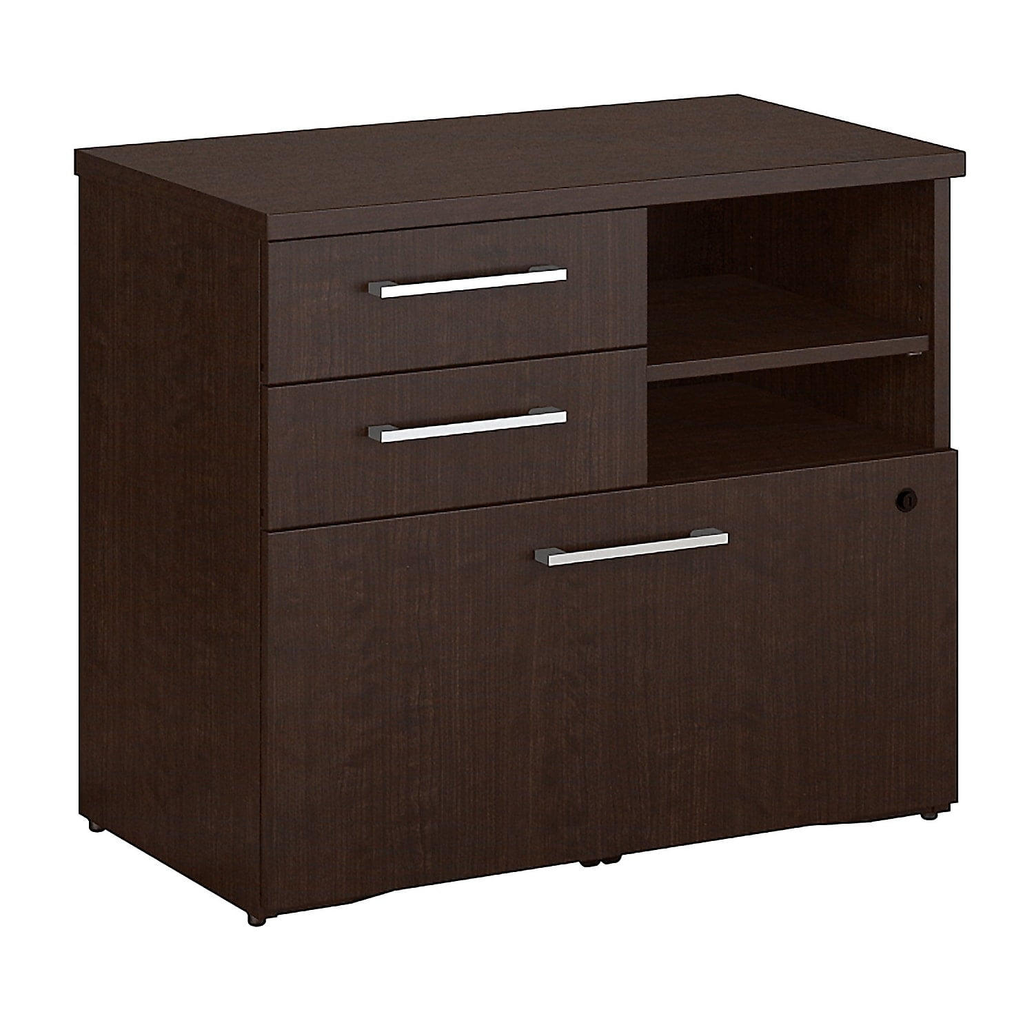 Bush Business Furniture 400 Series 30W File Cabinet Mocha Cherry ...