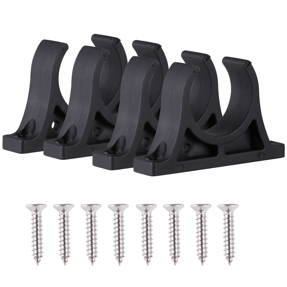 4PCS Plastic Boat Paddle Fixed Buckle Kayak Paddle Holder with 8PCS Screws (Black) - Walmart.com