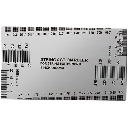 Guitar Ruler String Action Ruler Gauge Measuring Kit Stainless Steel ...