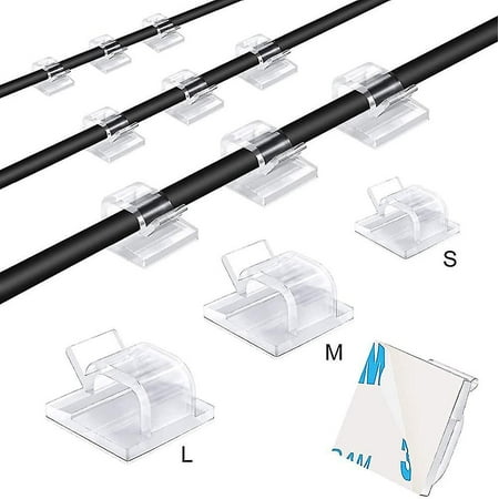 100 Pieces Self-adhesive Cable Clips Light Clips Wire Clips Cable ...