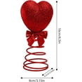 6 Inch Glitter Red Heart Tree Topper – 2026 New Spiral Base Love ...
