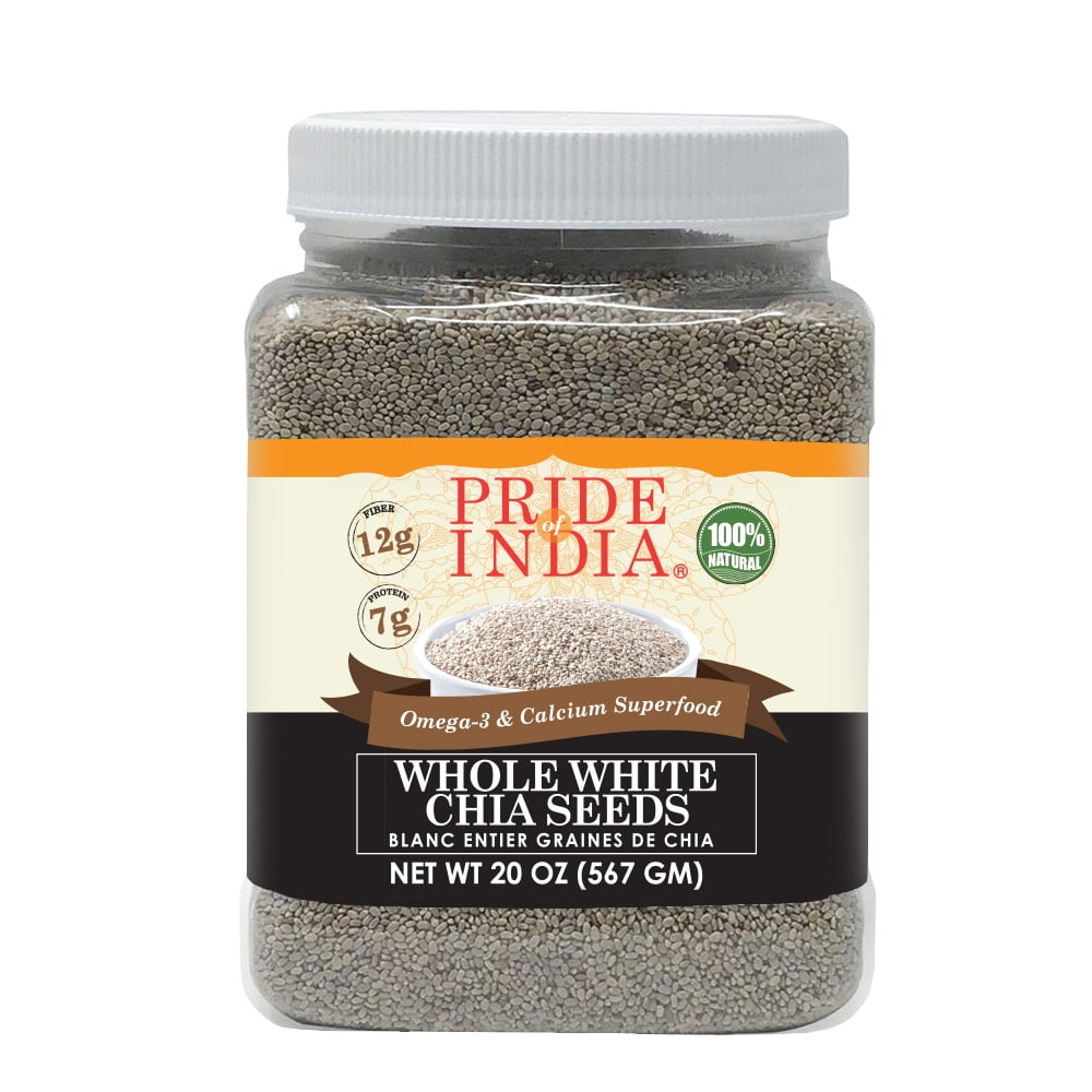 Click here for Pride Of India - Whole White Chia Seeds Raw Natura... prices