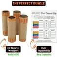 J Mark 40 Count Assorted Cartridge-Style Preformed Coin Roll Wrappers ...