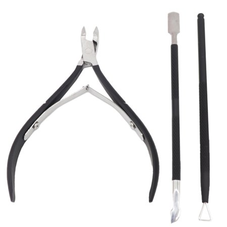Cuticle Trimmer with Cuticle Pusher and Cutter-Cuticle Nipper Stainless ...