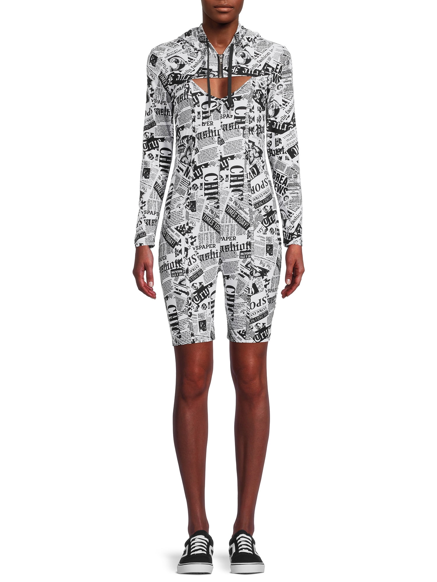 No Boundaries Juniors’ Bike Short Romper - Walmart.com