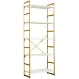 Walsunny 5 Tiers Large Bookshelf, Industrial Modern Book Rack, Tall ...