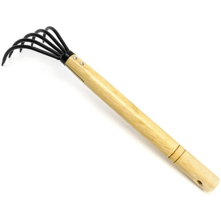Finydr 15 Five Tines Garden Rake with Firm Grip, Military Grade Steel ...