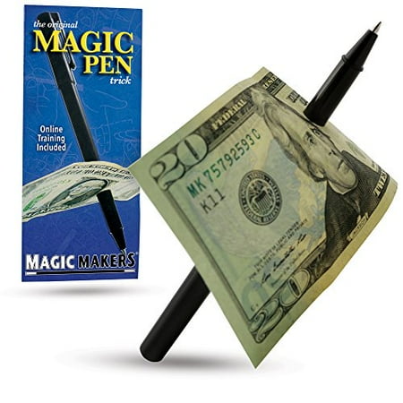 Magic Makers Pen Trick, Original, Easy Pen Thru Dollar Bill Penetrating ...
