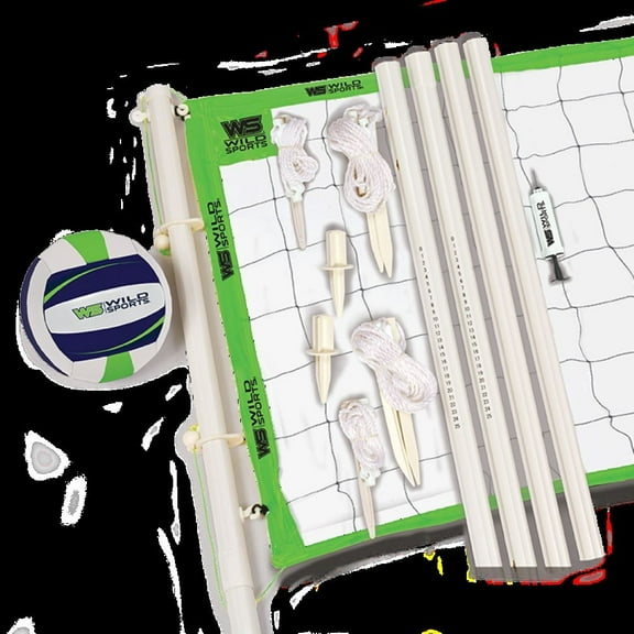 Franklin Sports Backyard Volleyball Set - Portable Net + Ball Combo ...