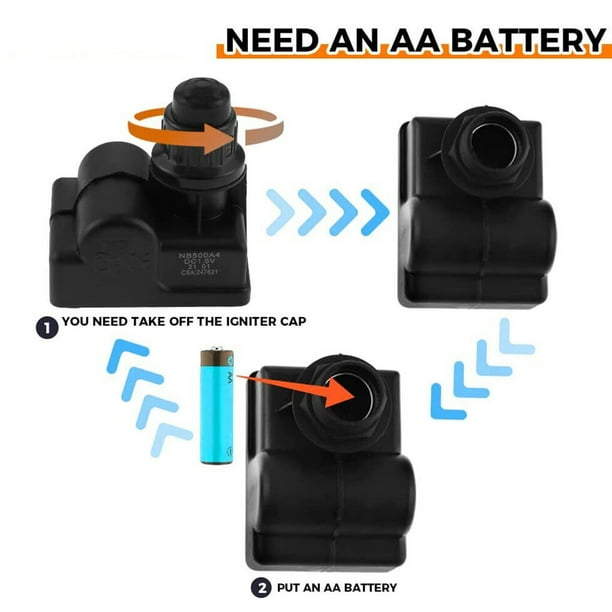 destyer BBQ Replacement 3 Outlet AA Battery Push Button Ignitor ...